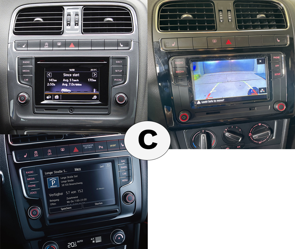 VW Polo : Écran QLED Android 14 Autoradio CarPlay GPS Tactile