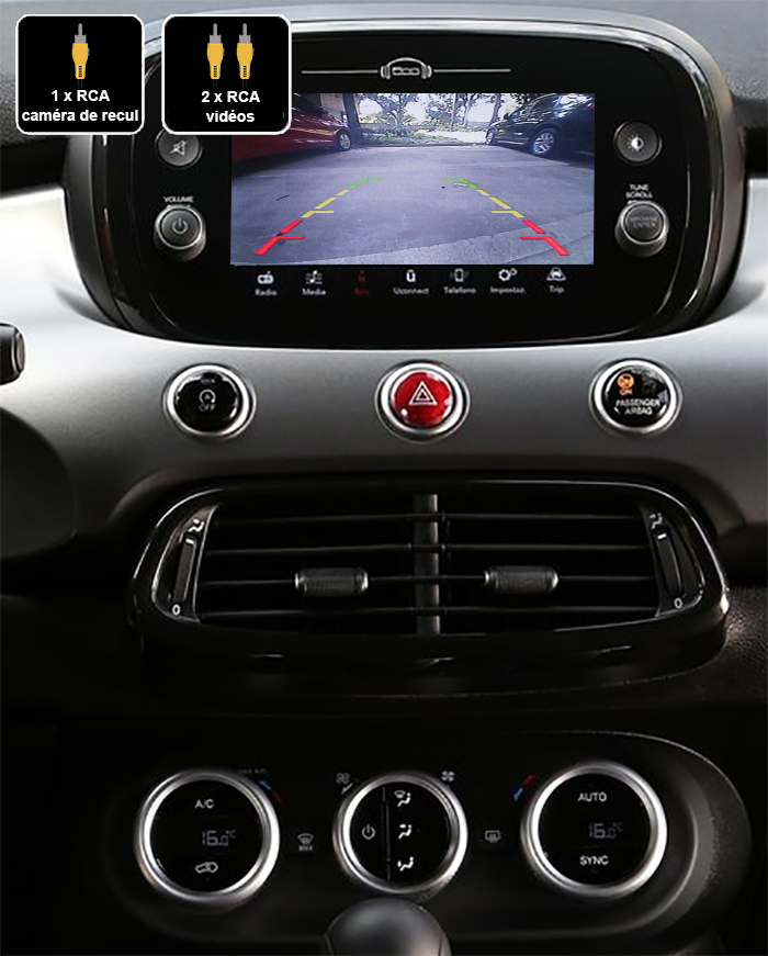 Fiat 500X : Caméra Arrière Installée Écran Constructeur